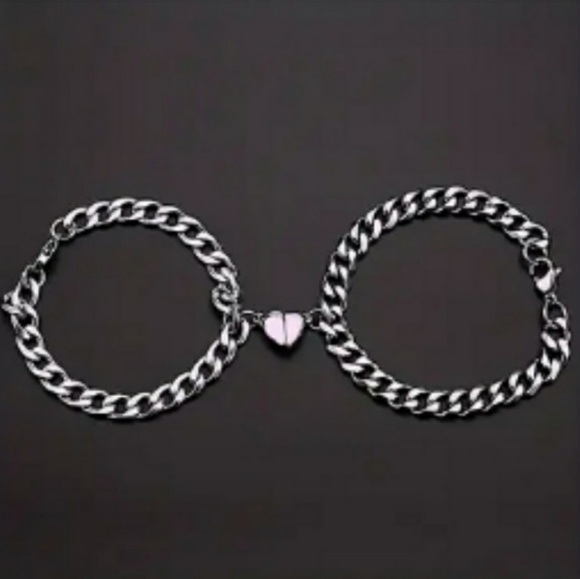 Jewelry | New Couples Silver Magnetic Love Bracelets | Poshmark